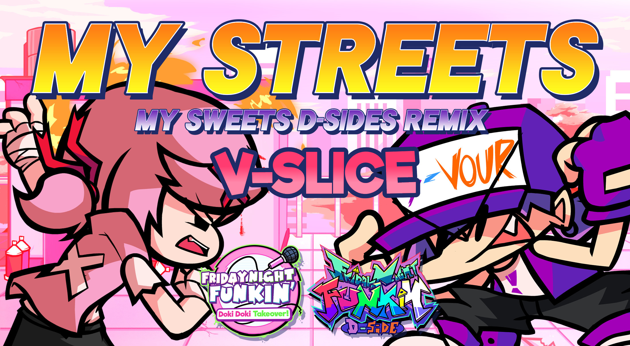 My Streets V-Slice Port Mod for Friday Night Funkin' | FNF Mods