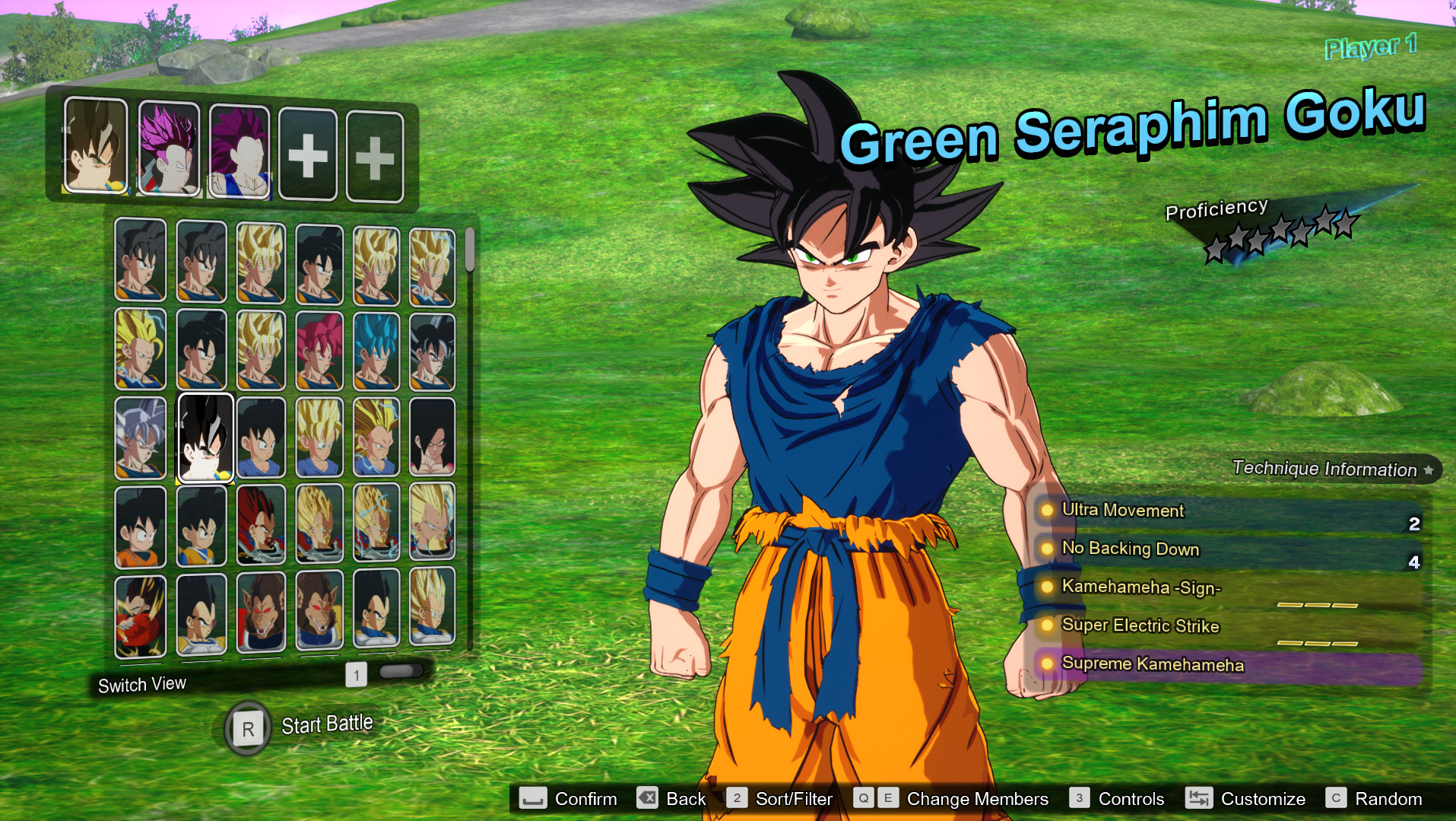 Vznty's UV- Green Seraphim Goku Mod for Dragon Ball: Sparking! ZERO | DBSZ Mods