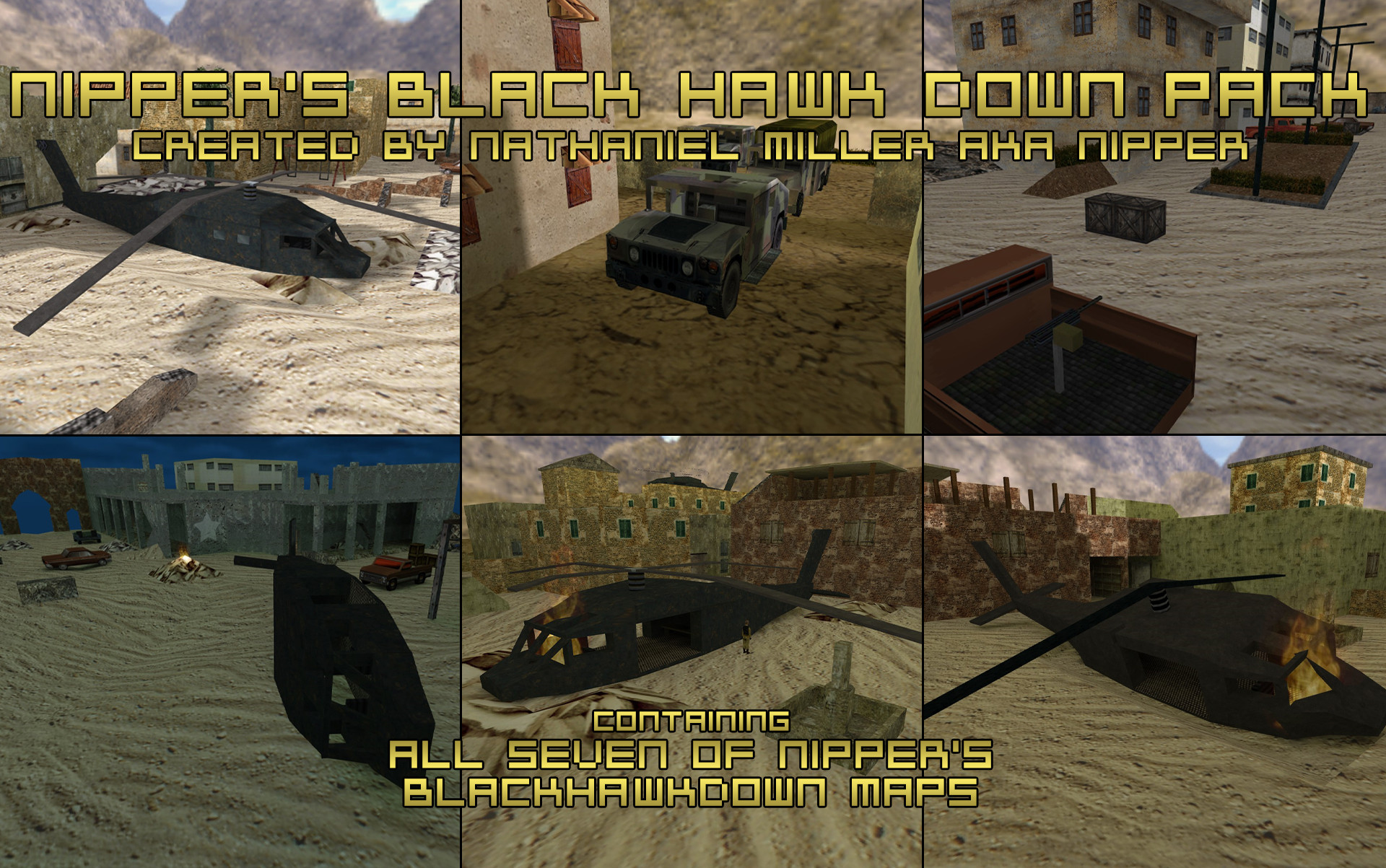 NIPPER's Black Hawk Down Pack Mod for Counter-Strike 1.6 | CS1.6 Mods