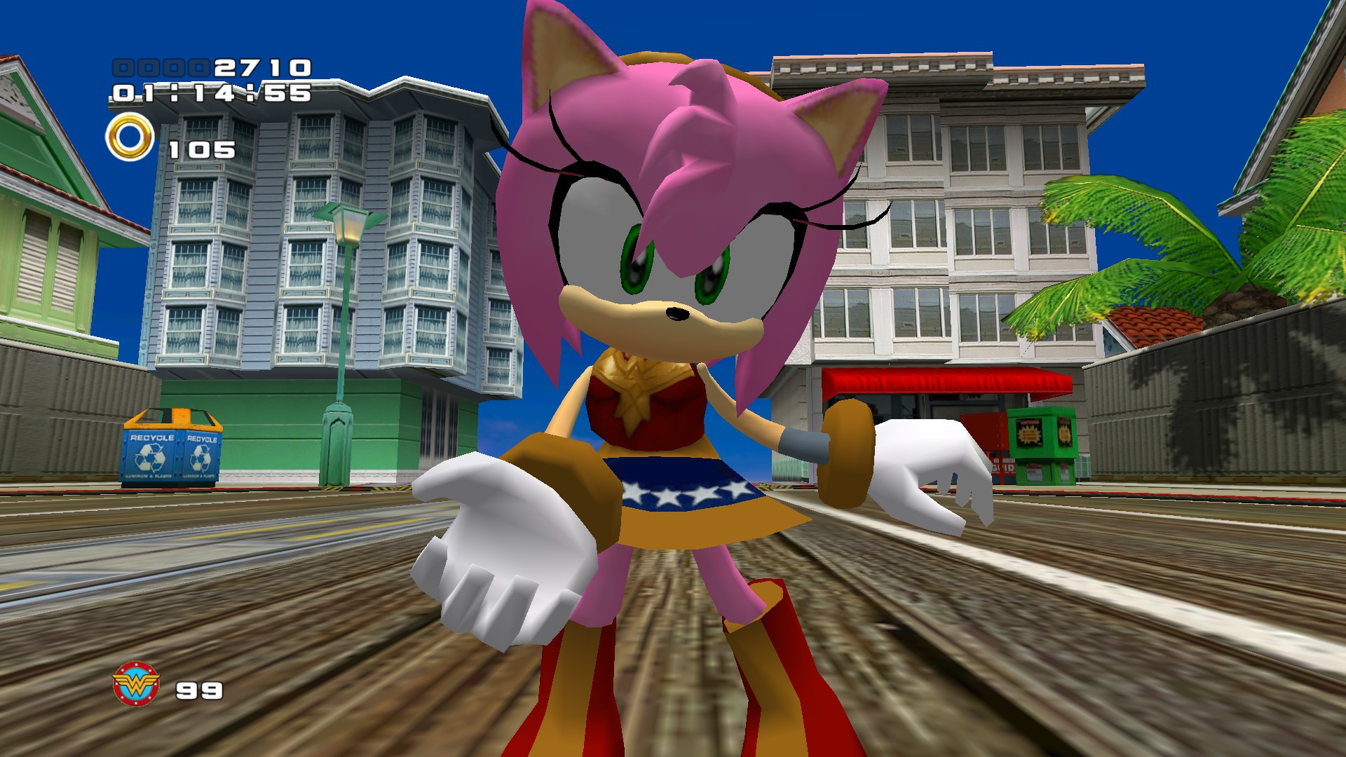 Wonder Woman Amy Mod for Sonic Adventure 2 | SA2 Mods