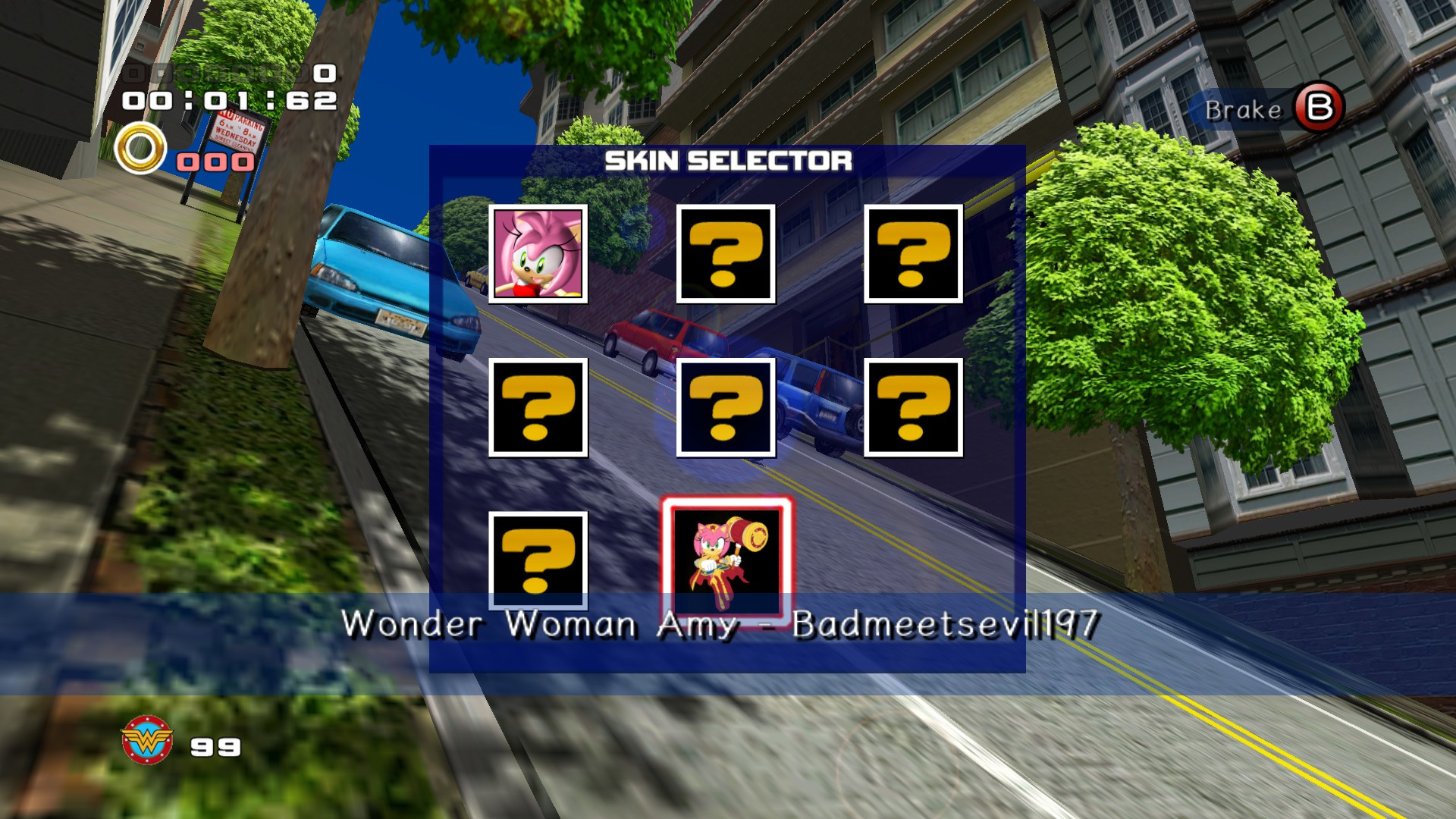 Wonder Woman Amy Mod for Sonic Adventure 2 | SA2 Mods