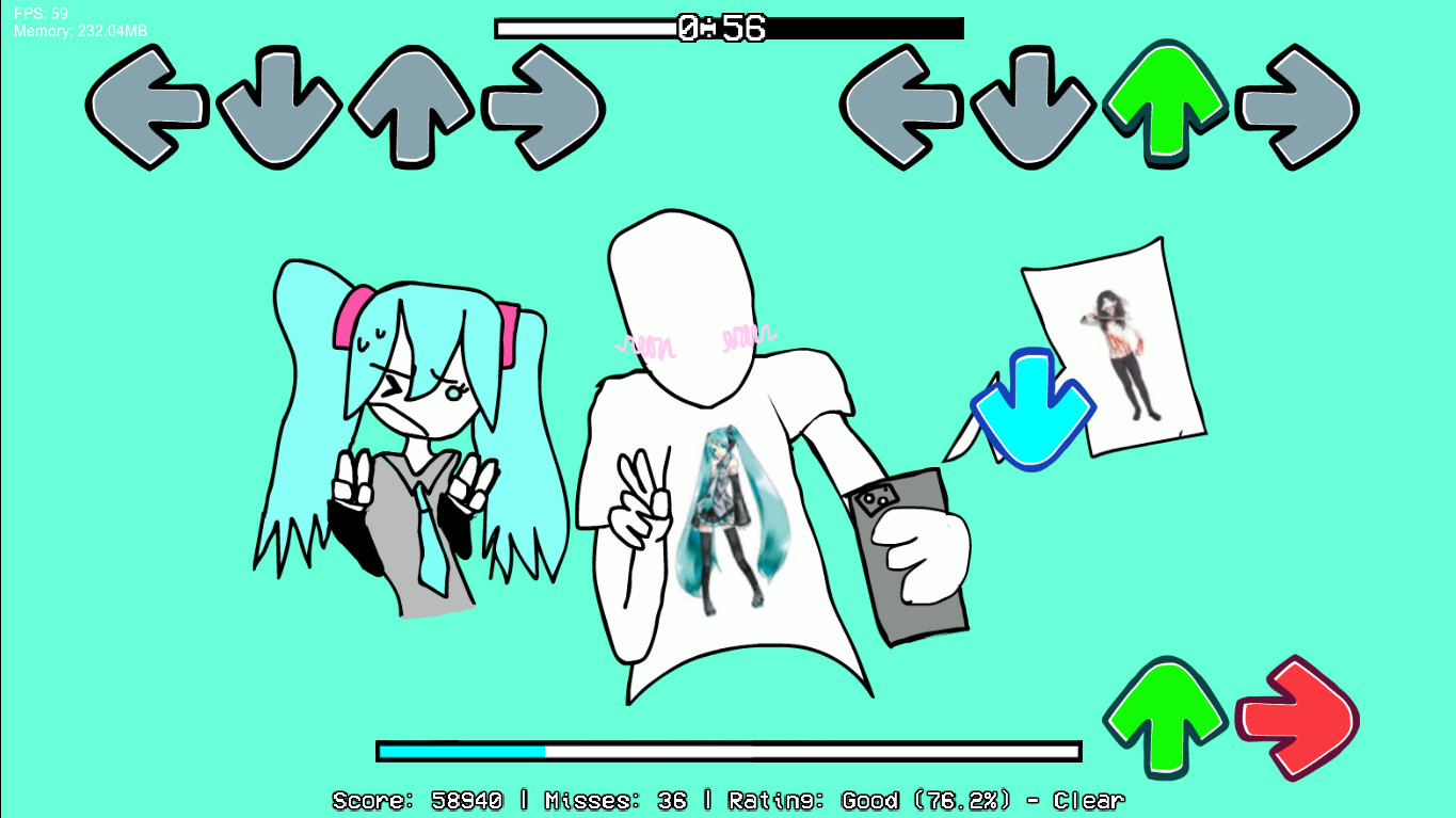 FNF: Miku vs Slenderman ONE SHOT Mod for Friday Night Funkin' | FNF Mods