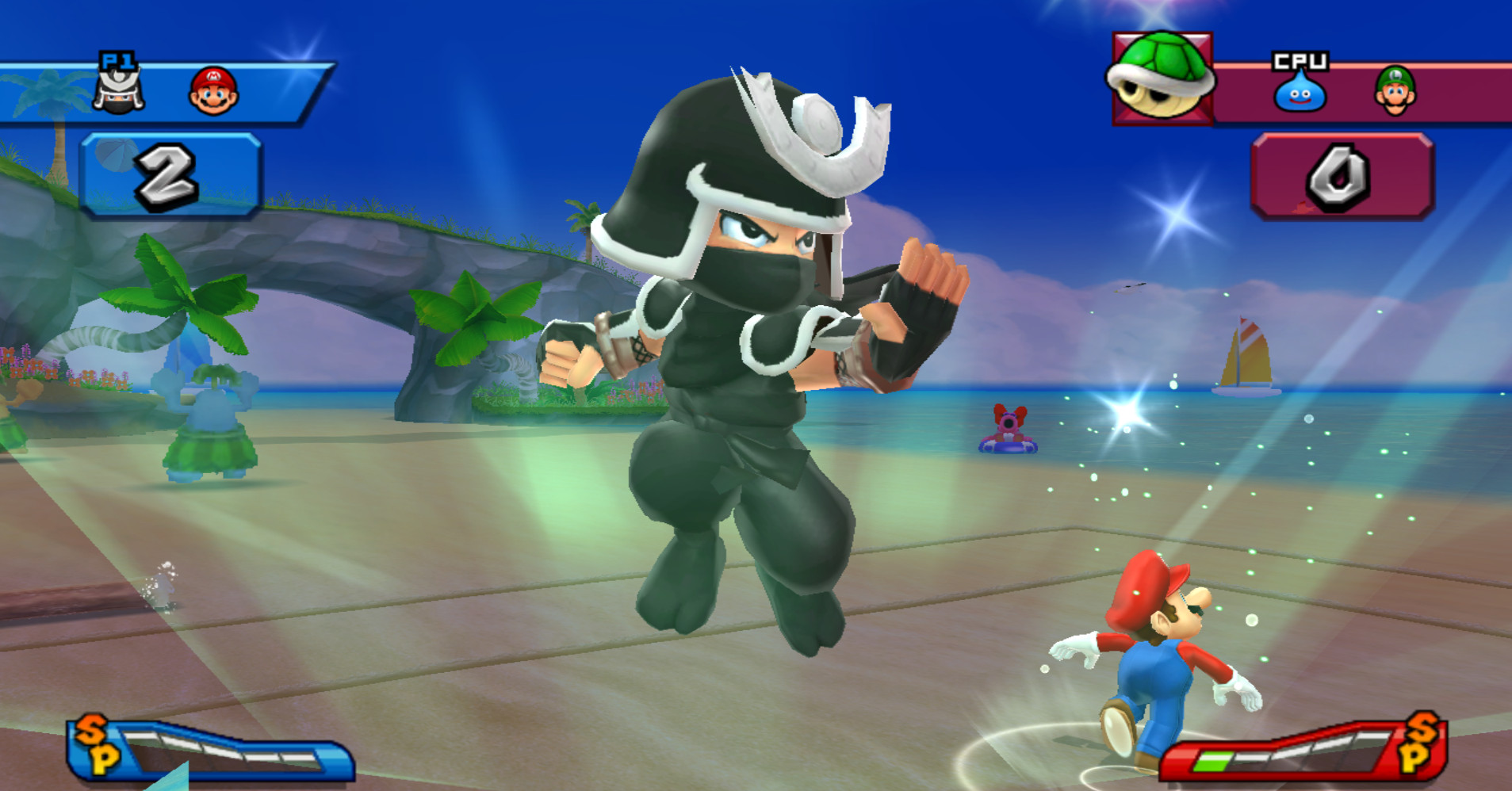 Black Ninja V2 Mod for Mario Sports Mix | MSM Mods