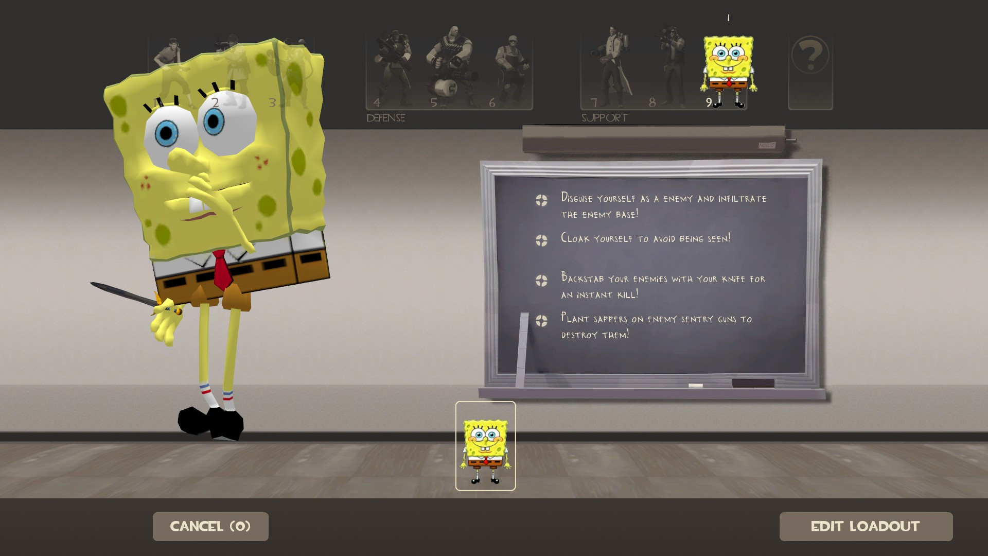 SpongeBob As Spy Mod for Team Fortress 2 | TF2 Mods
