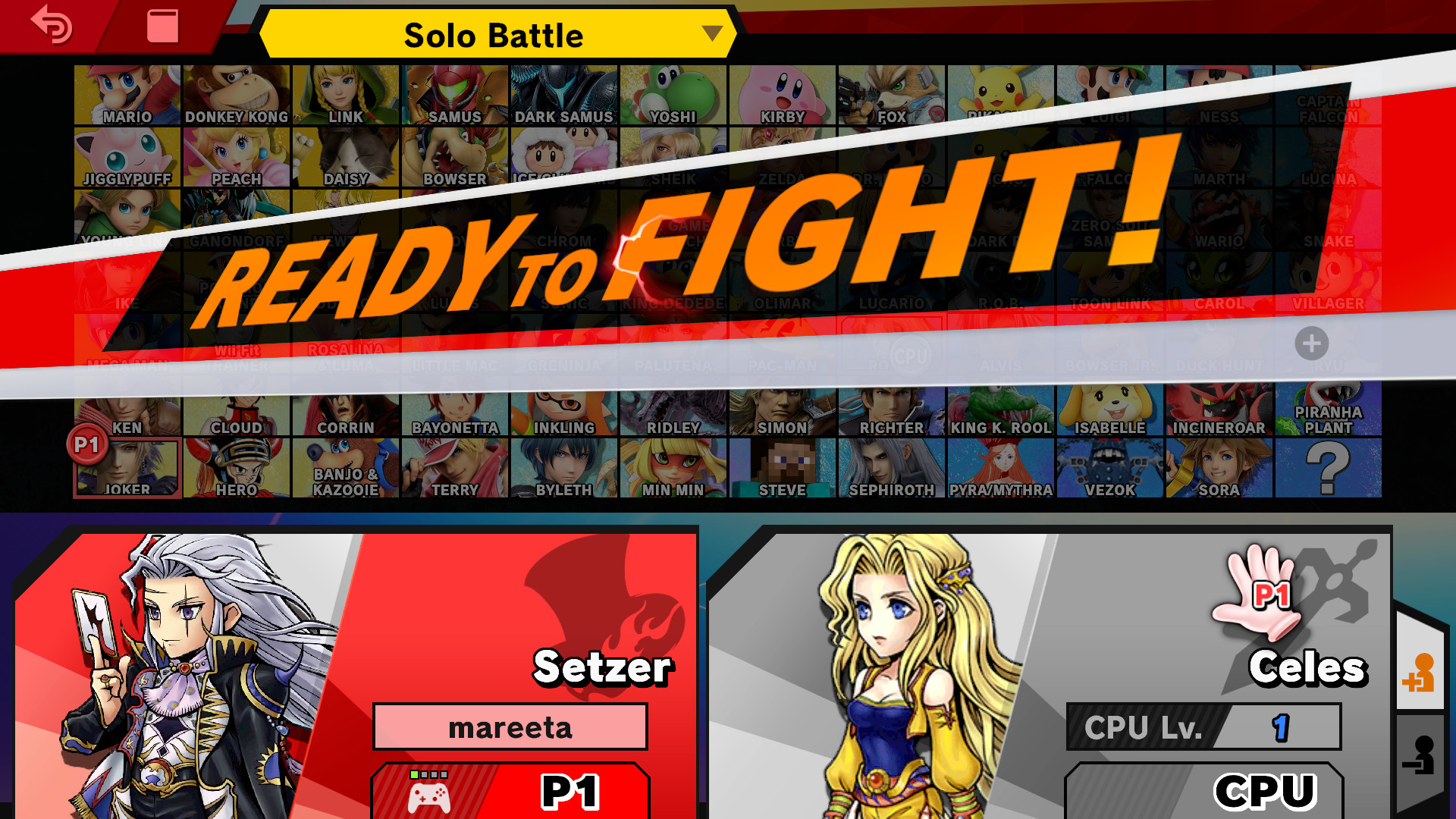 Setzer (FFVI) over Joker Mod for Super Smash Bros. Ultimate | SSBU Mods