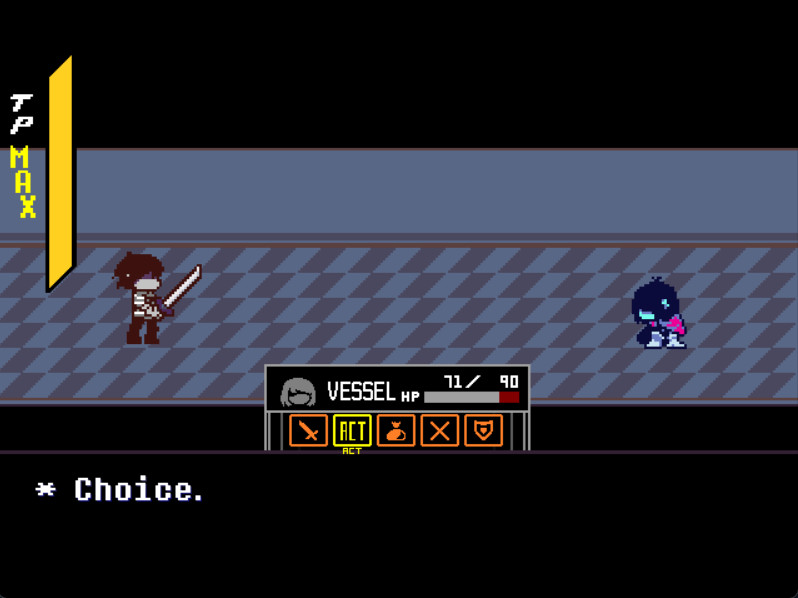 Deltarune Vessel vs Kris Mod for Kristal | Kristal Mods