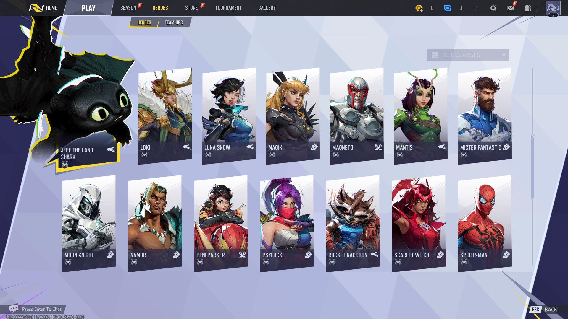 Toothless as Jeff Mod for Marvel Rivals | MR Mods