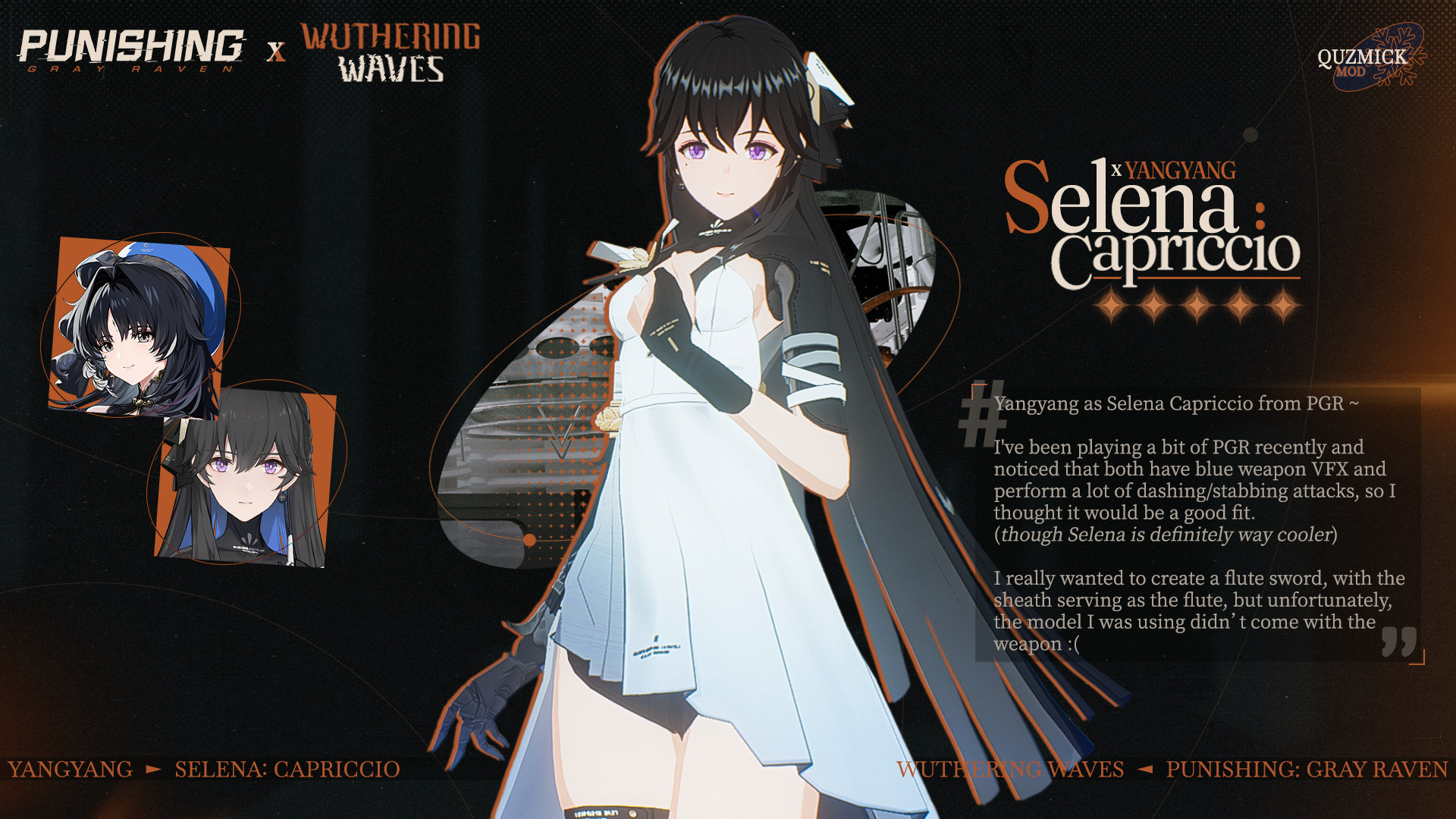 Yangyang - Selena Capriccio PGR Mod for Wuthering Waves | WuWa Mods