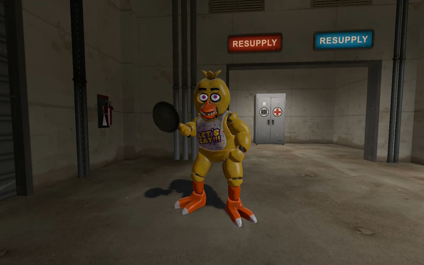 Chica (FNaF AR) over Pyro Mod for Team Fortress 2 | TF2 Mods