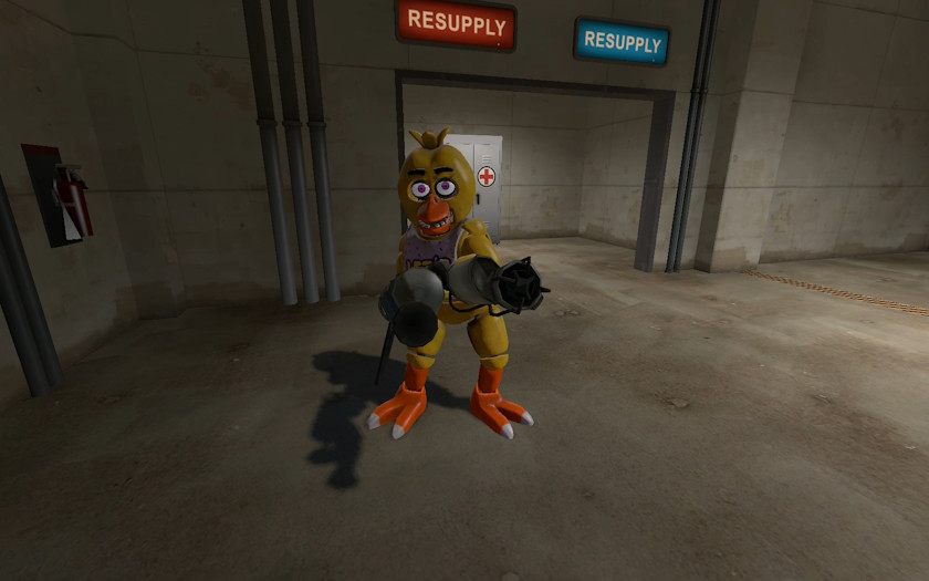 Chica (FNaF AR) over Pyro Mod for Team Fortress 2 | TF2 Mods