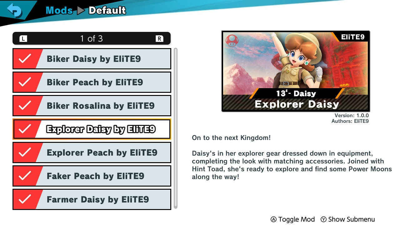 Explorer Daisy Mod for Super Smash Bros. Ultimate | SSBU Mods