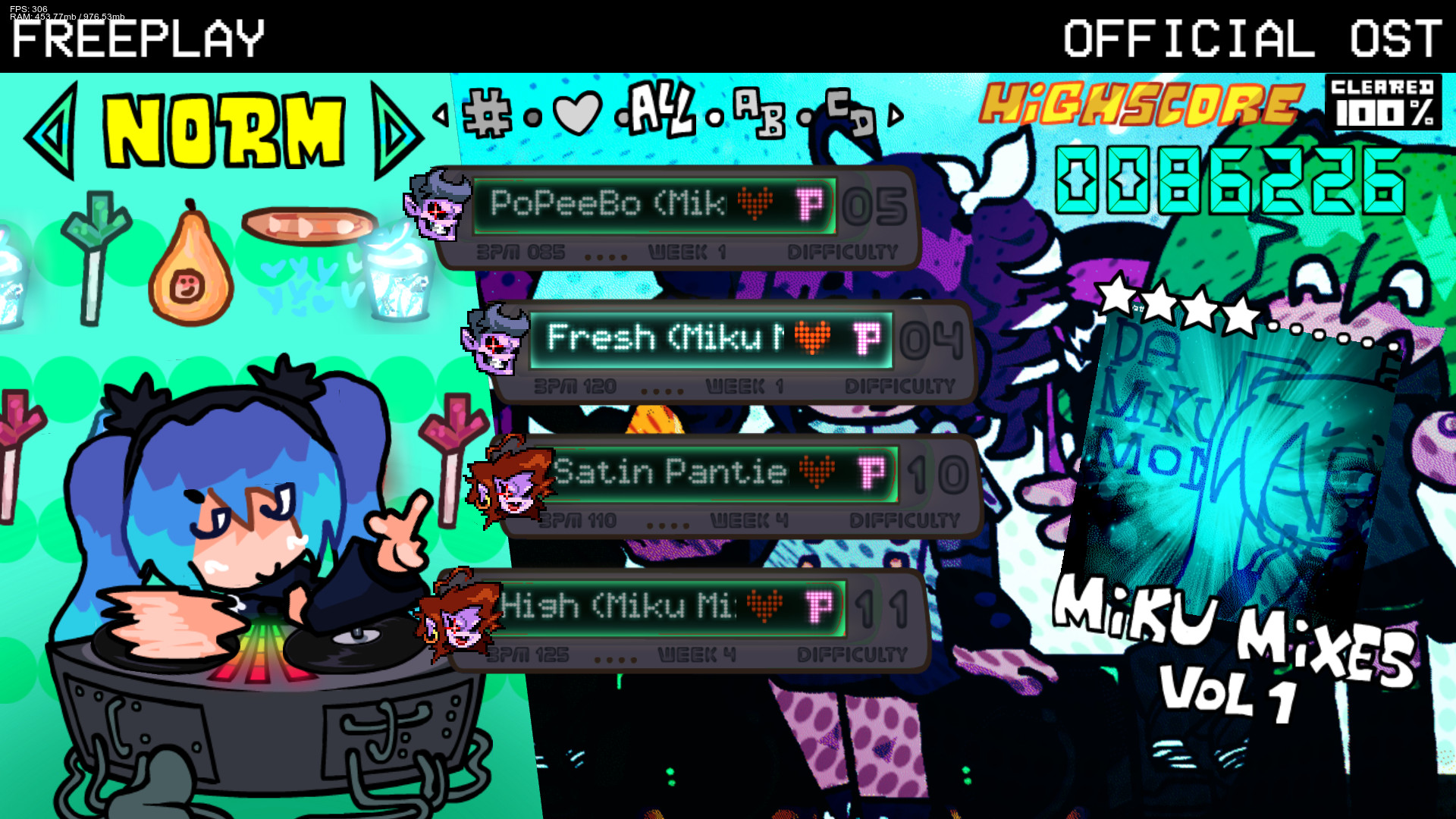 FNF: Miku Mixes [HOTFIX UPDATE] Mod for Friday Night Funkin' | FNF Mods