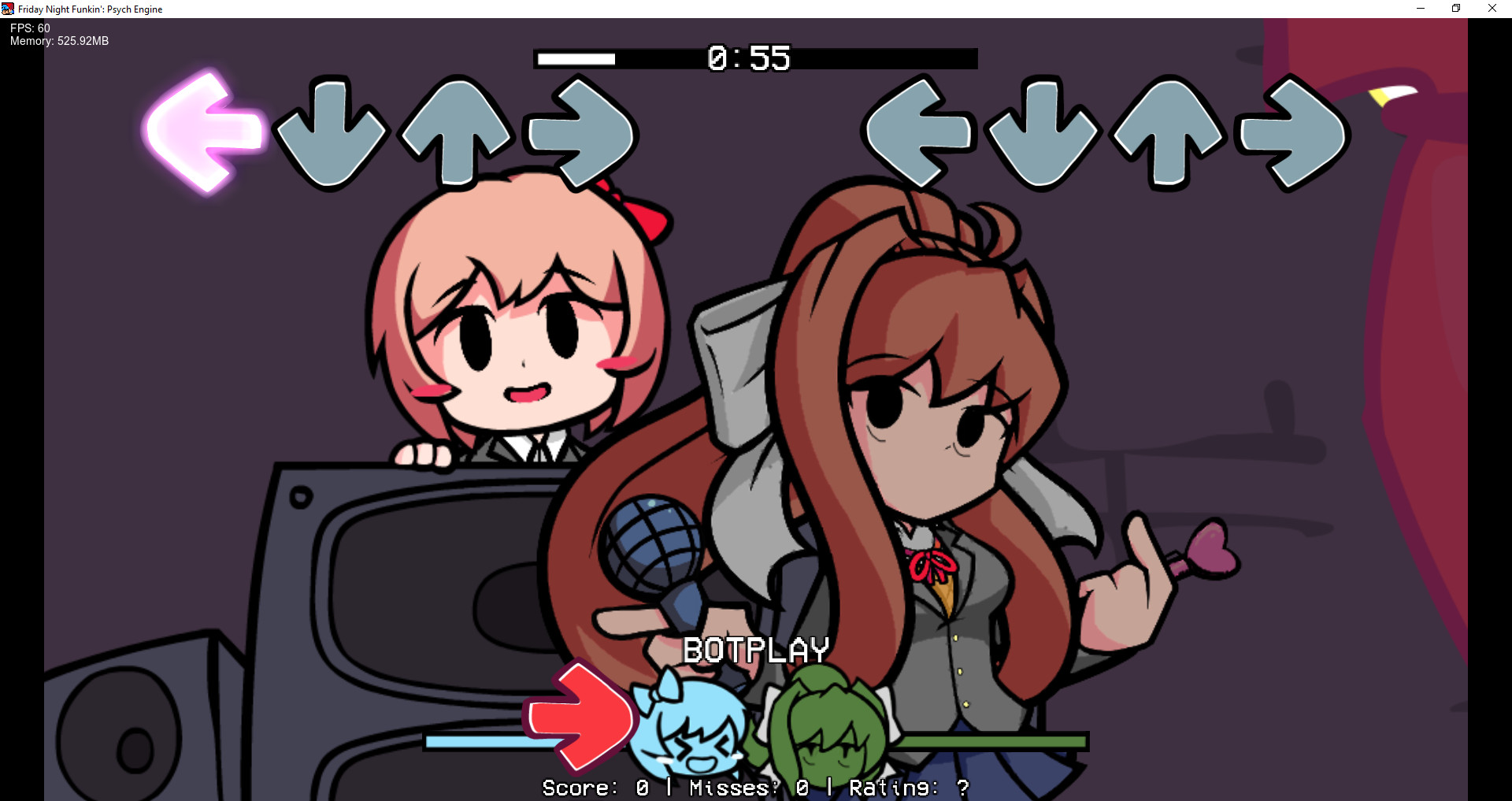 Sayori over GF (Remake) Mod for Friday Night Funkin' | FNF Mods