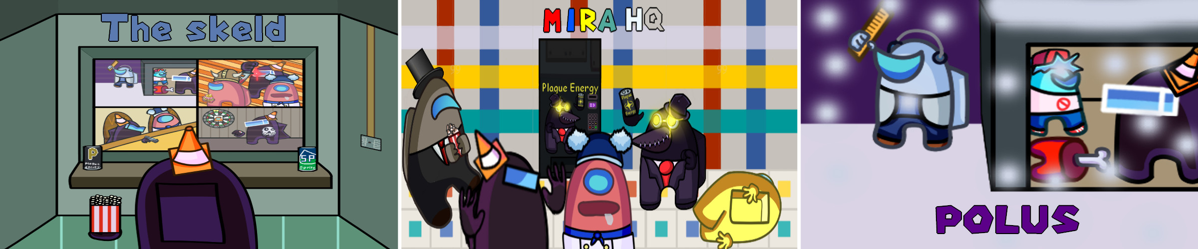 Among us maps pack Mod for Party Project | PProject Mods