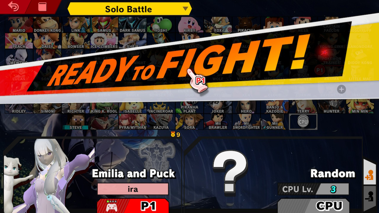 Emilia and Puck over Rosalina and Luma Mod for Super Smash Bros ...