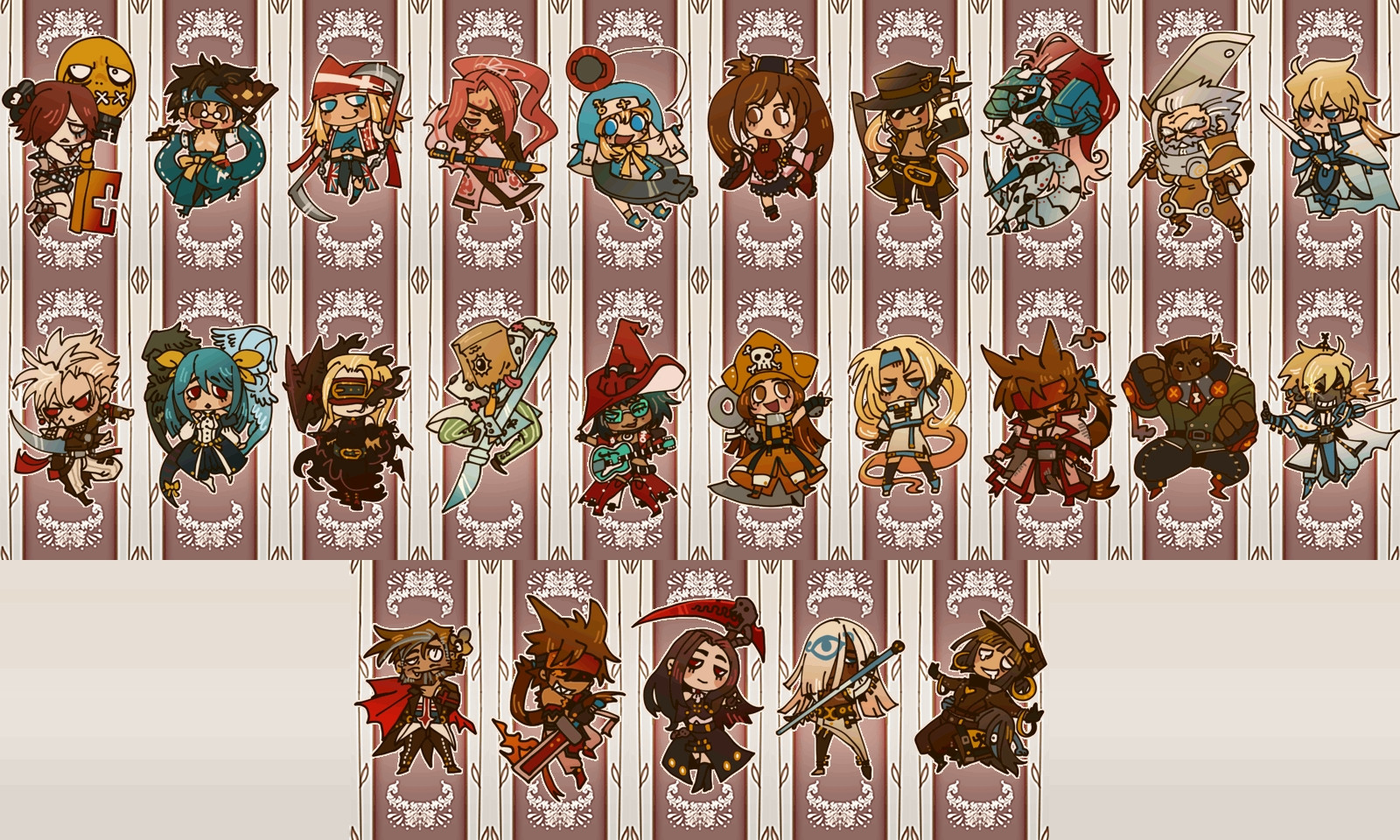 Type C Sidebar Chibis Redrawn Mod for Guilty Gear XX Accent Core Plus R ...