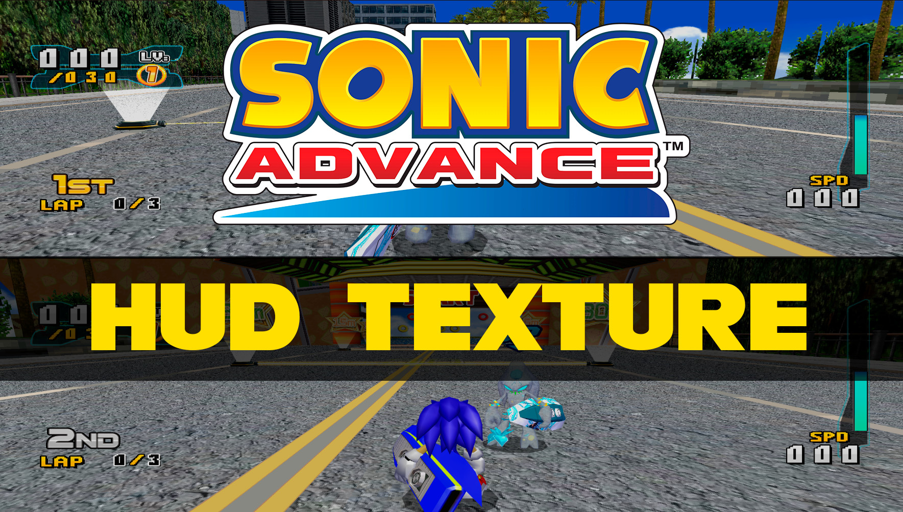 Sonic Advance - Inspired HUD Mod for Sonic Riders (GameCube) | SR-GC Mods