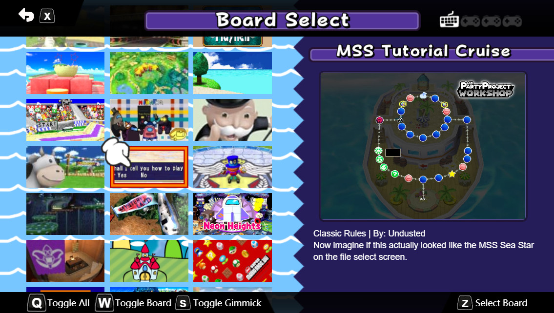 "How to Play" Board [Mario Party 7] Mod for Party Project | PProject Mods