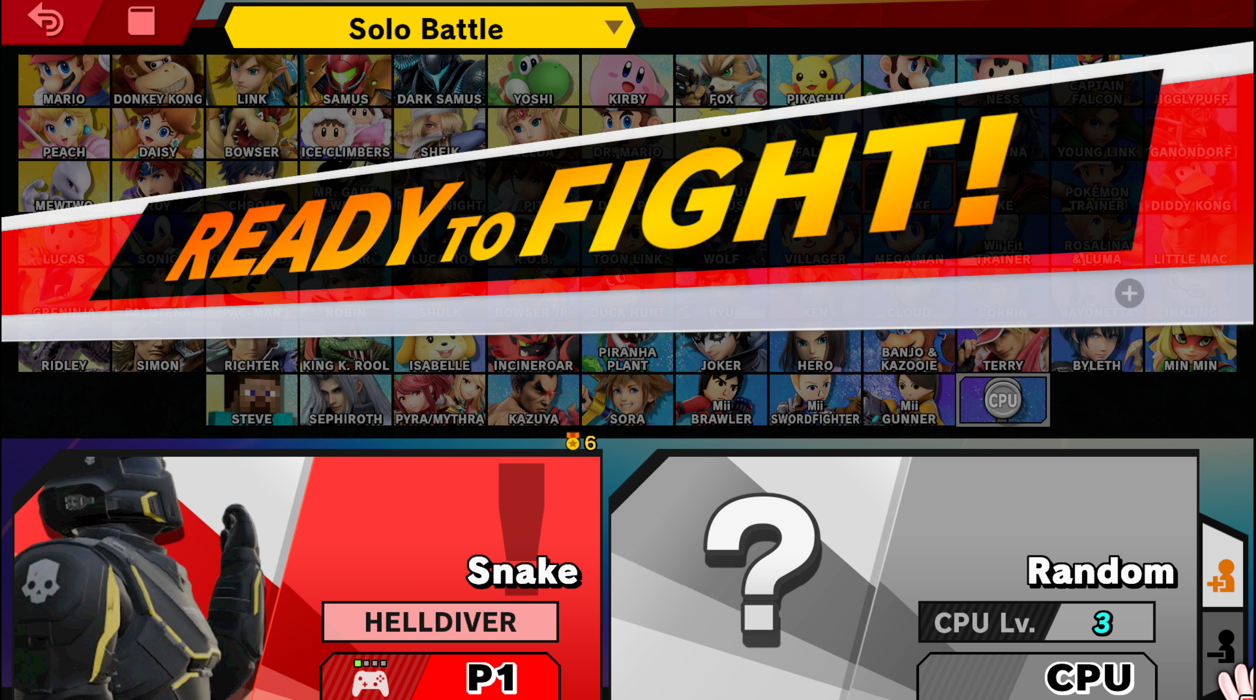 HELLDIVER over Snake Mod for Super Smash Bros. Ultimate | SSBU Mods