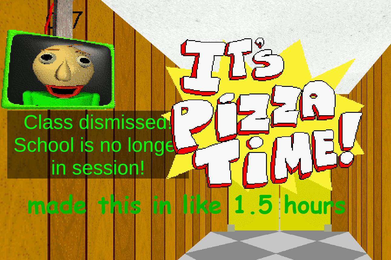 (V0.9a) IT'S PIZZA TIME Mod for Baldi's Basics | Baldi Mods