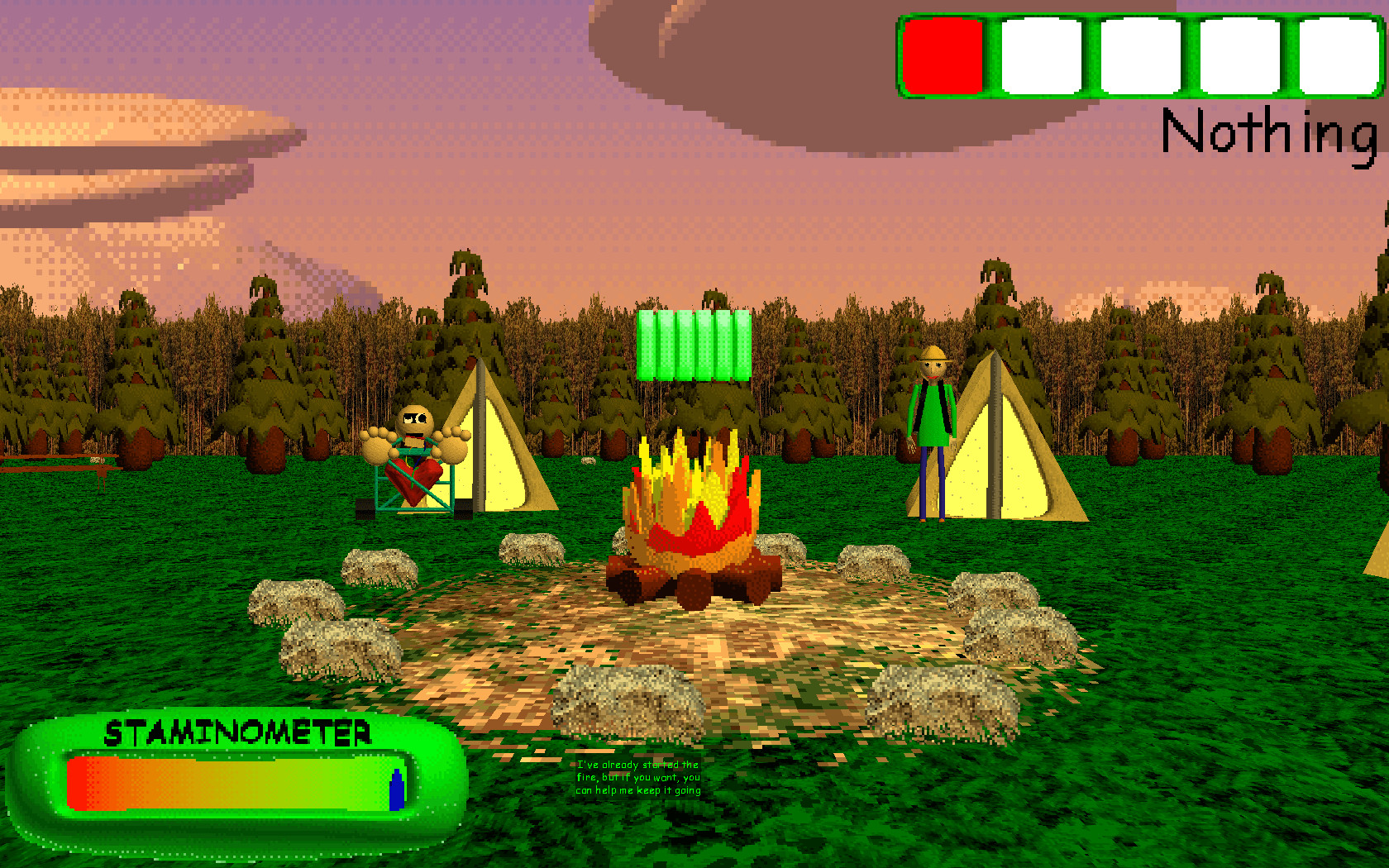 Campfire with a Health Bar Mod for Baldi's Basics | Baldi Mods
