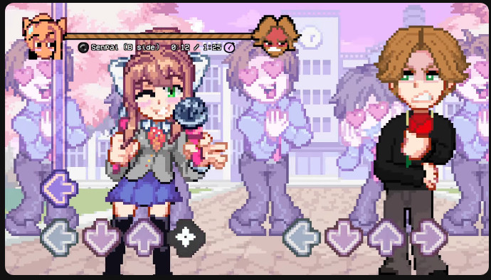 Monika Stole Senpai's Poses! Mod for Friday Night Funkin' | FNF Mods