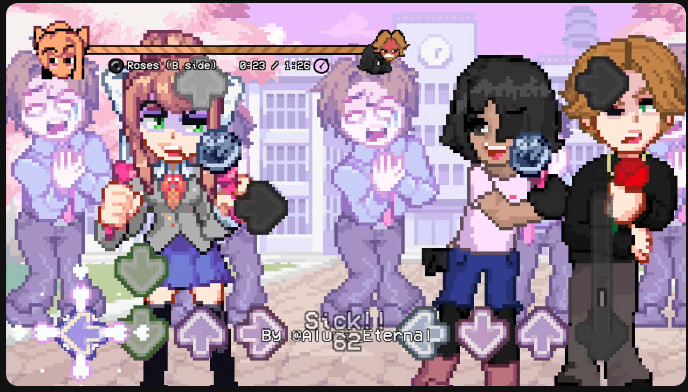 Monika Stole Senpai's Poses! Mod for Friday Night Funkin' | FNF Mods