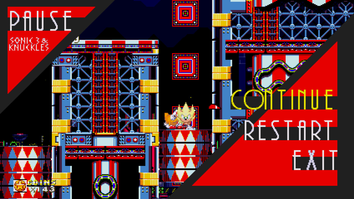 Sonic 3&K styled pause menu for RSDKv5U-Origins Mod for Sonic Origins ...