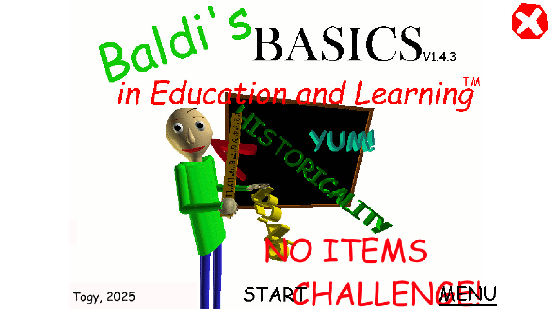 Baldi's Basics: NO ITEMS CHALLENGE! Mod for Baldi's Basics | Baldi Mods