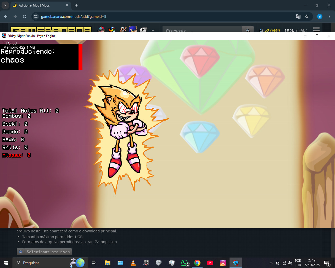 Sonic Fleetway Vs Sonic.exe(Chaos)Port PE Mod for Friday Night Funkin' | FNF Mods