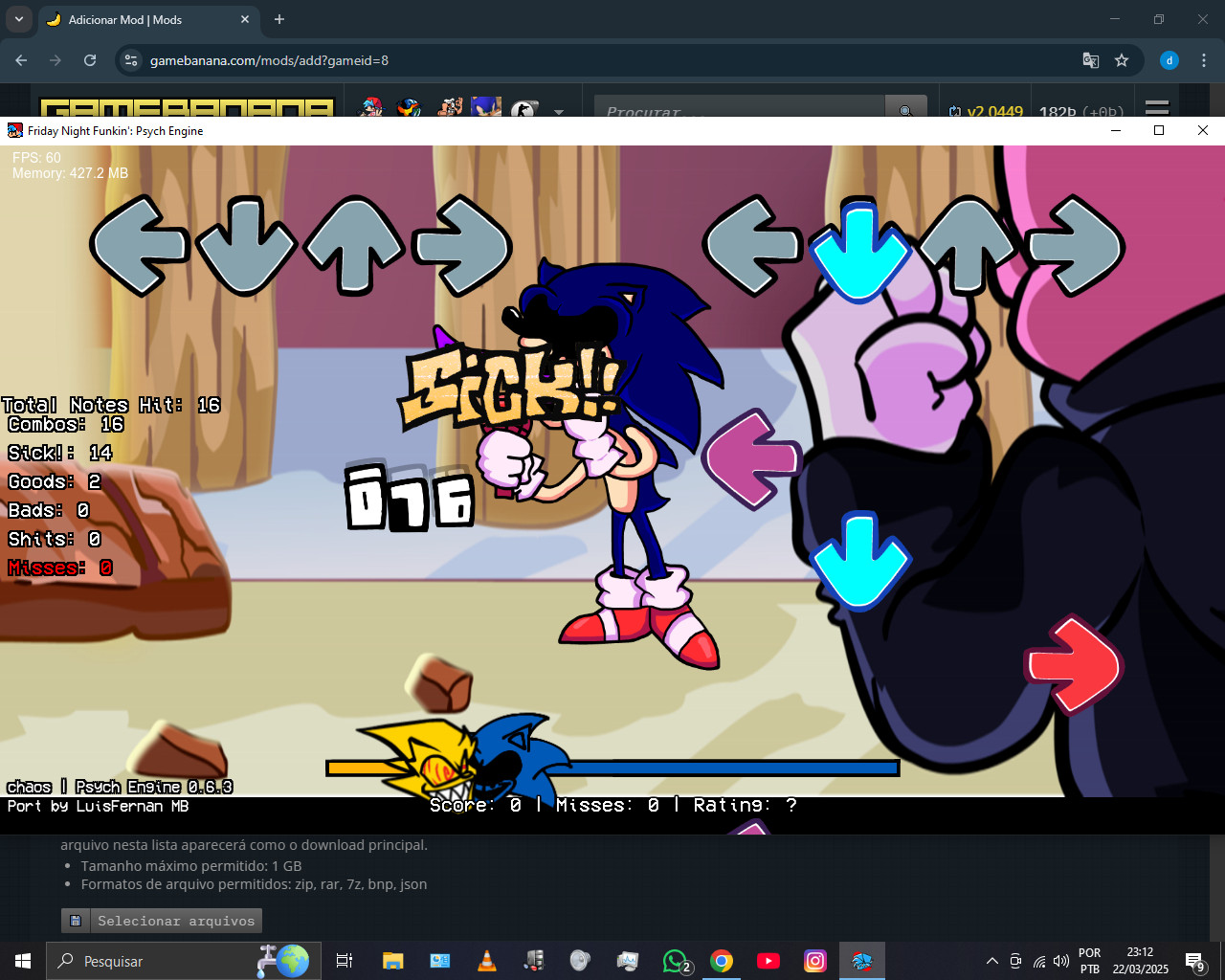 Sonic Fleetway Vs Sonic.exe(Chaos)Port PE Mod for Friday Night Funkin ...
