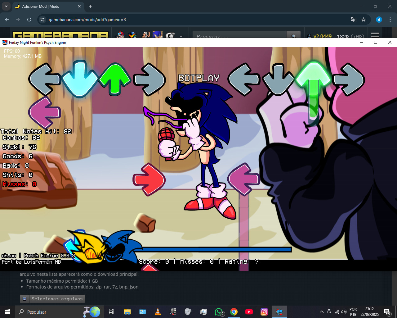 Sonic Fleetway Vs Sonic.exe(Chaos)Port PE Mod for Friday Night Funkin ...