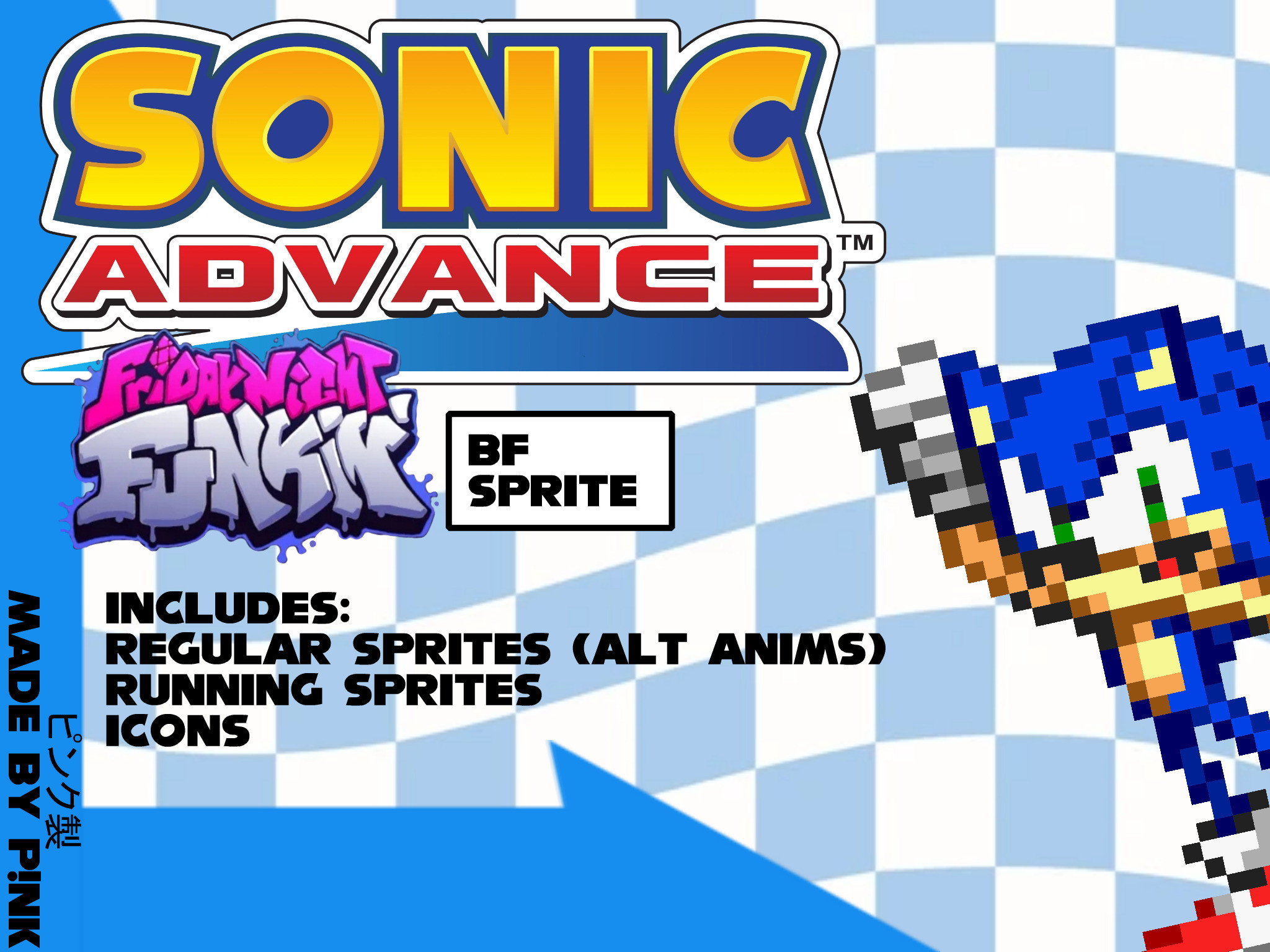 FNF: Sonic Advance BF Mod for Friday Night Funkin' | FNF Mods