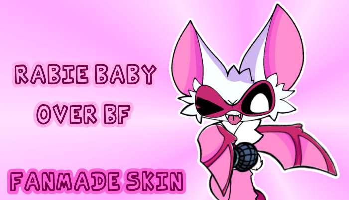 Rabie baby over bf fanmade skin Mod for Friday Night Funkin' | FNF Mods