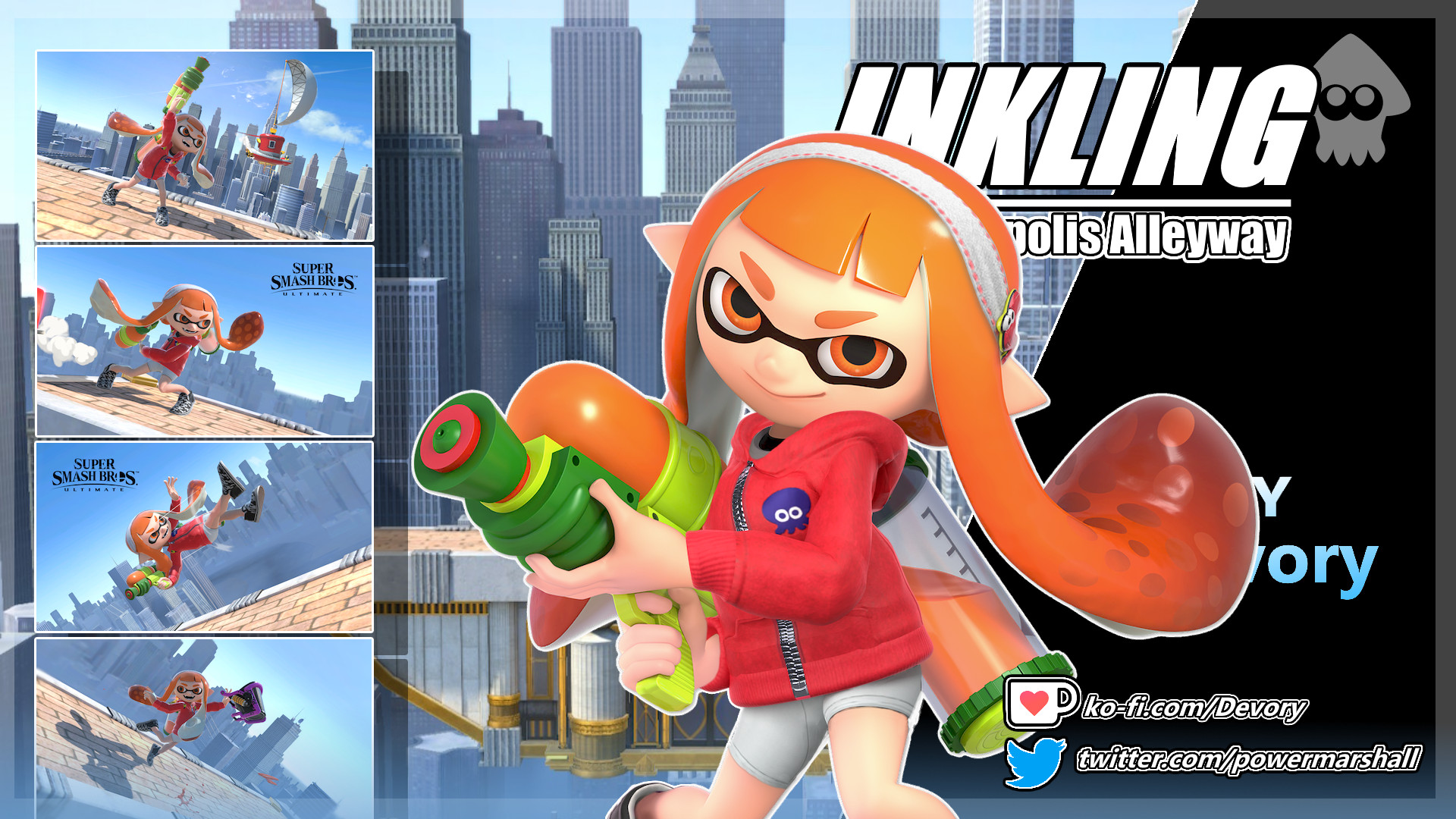 Inkopolis Alleyway Inkling Mod for Super Smash Bros. Ultimate | SSBU Mods