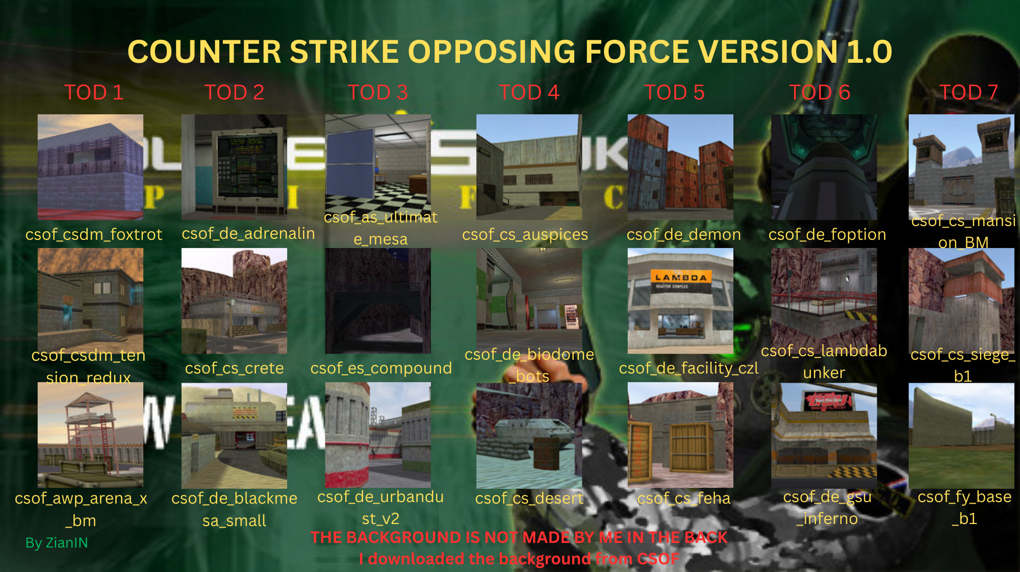 TOD CSOF V1.0 Mod for Counter-Strike: Condition Zero | CS:CZ Mods