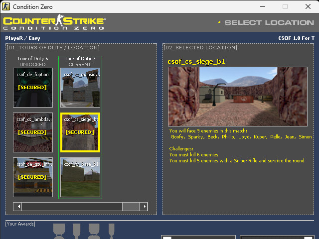 TOD CSOF V1.0 Mod for Counter-Strike: Condition Zero | CS:CZ Mods