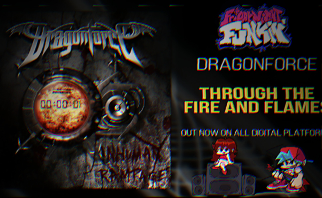 Guitar Hero Project - Through The Fire And Flames Mod for Friday Night Funkin' | FNF Mods