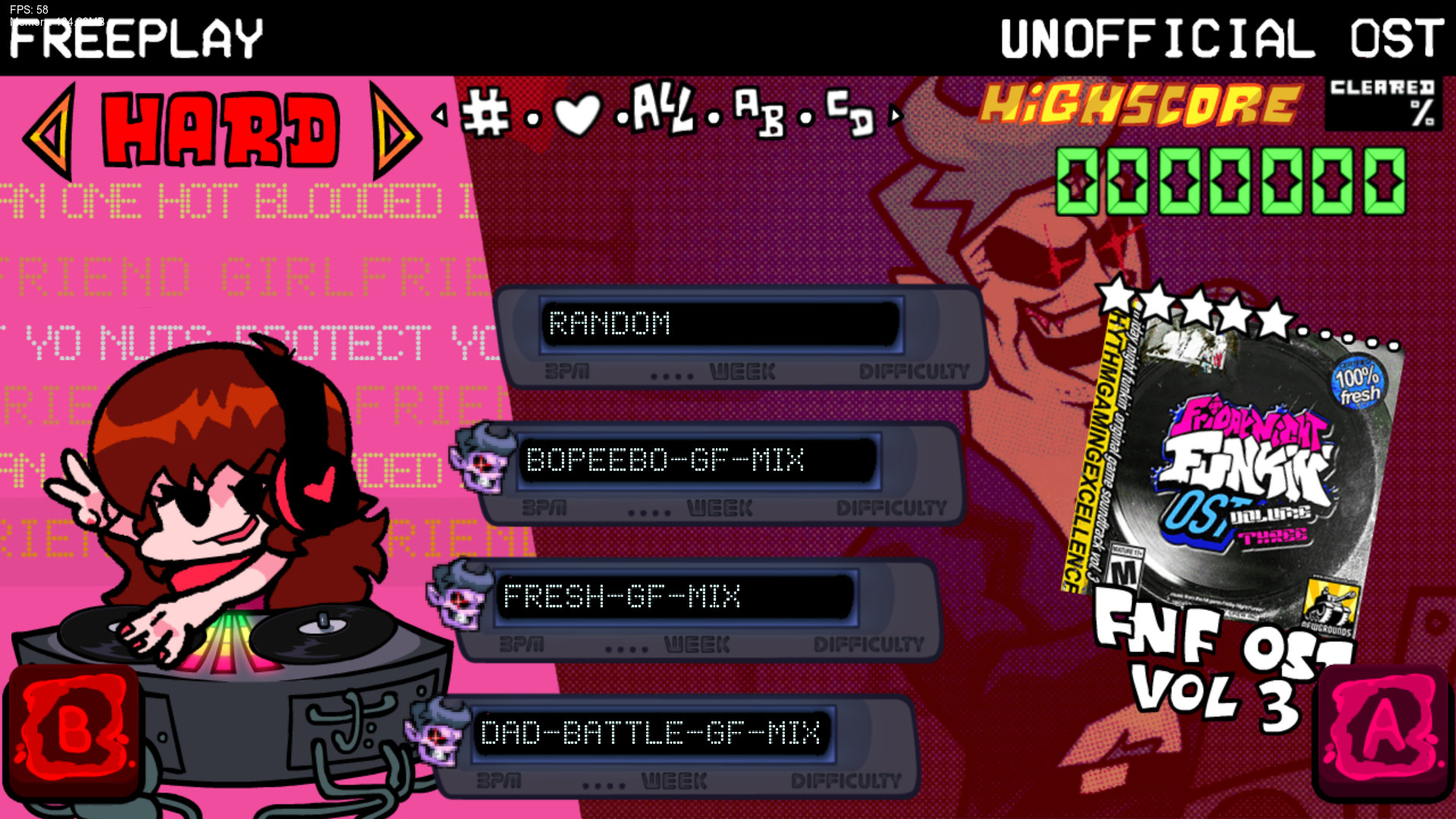 FNF FreeUp 3 (modpack) Mod for Friday Night Funkin' | FNF Mods
