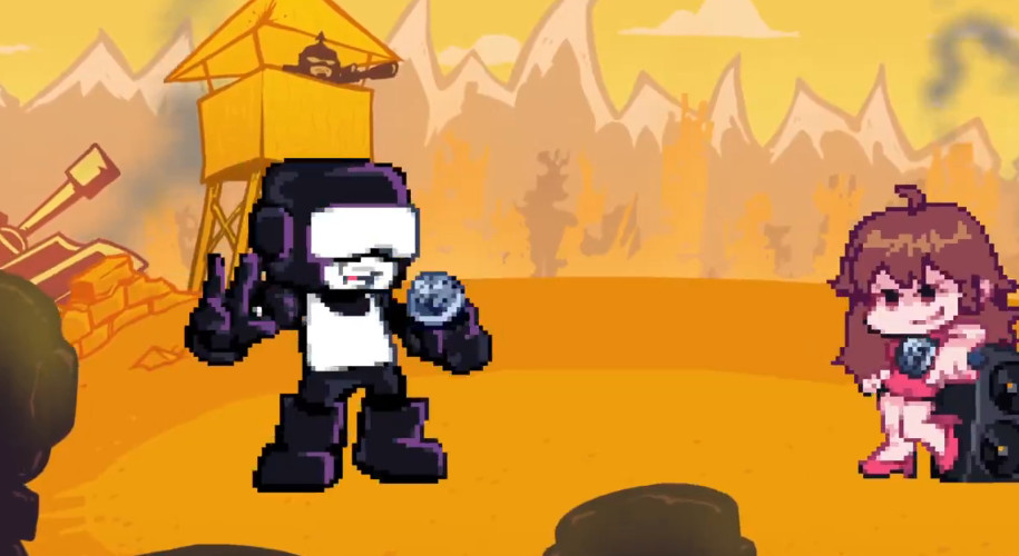 Pixel tankman & Gf Mod for Friday Night Funkin' | FNF Mods