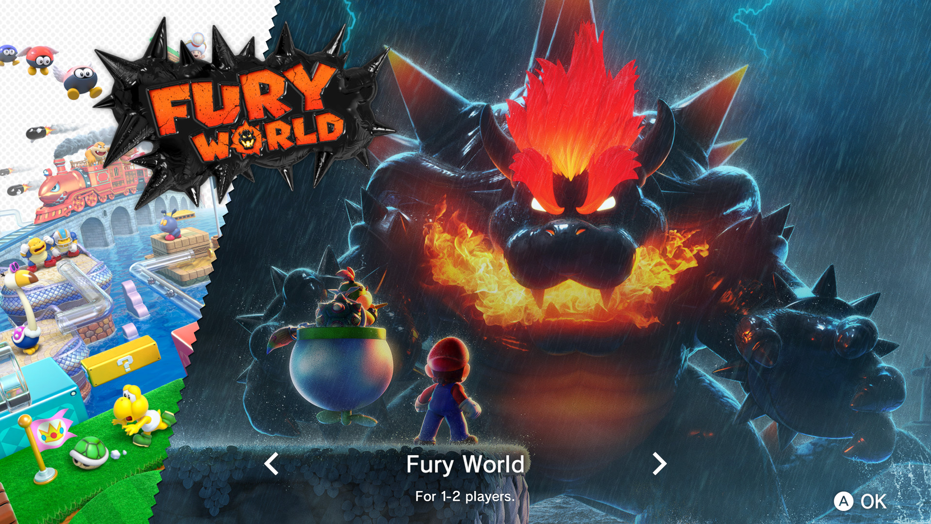 "Fury World" over "Bowser's Fury" Mod for Super Mario 3D World + Bowser ...