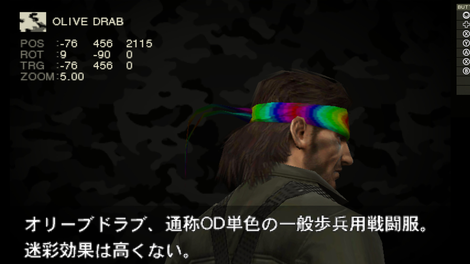 Rainbow Bandana Mod for Metal Gear Solid: Snake Eater 3D | MGS:SE3D Mods