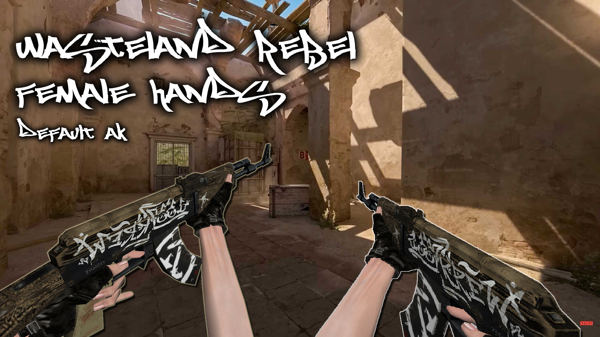 DEFAULT AK-47|Wasteland Rebel Female Hands Mod for Counter-Strike 1.6 | CS1.6 Mods