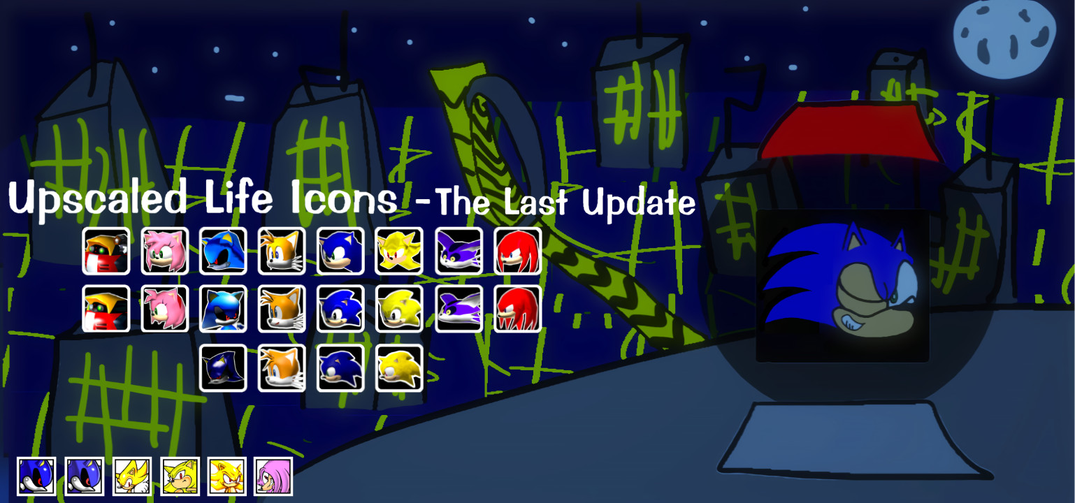 Upscaled Life Icons Mod for Sonic Adventure DX | SADX Mods