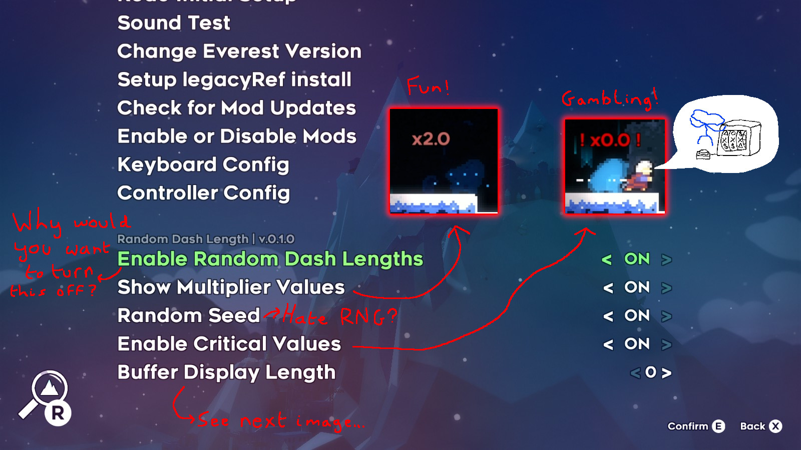 Random Dash Length Mod for Celeste | Celeste Mods