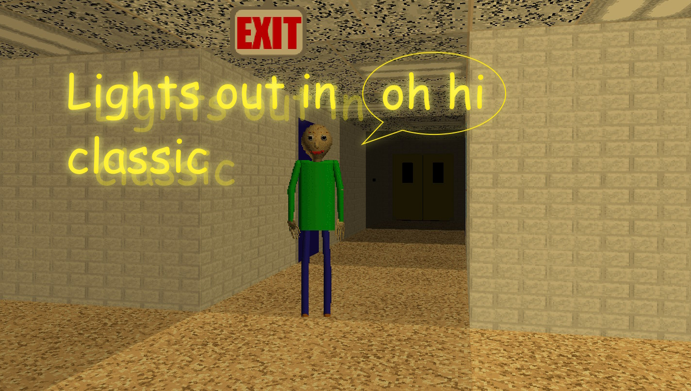 Lights out in baldi classic Mod for Baldi's Basics | Baldi Mods