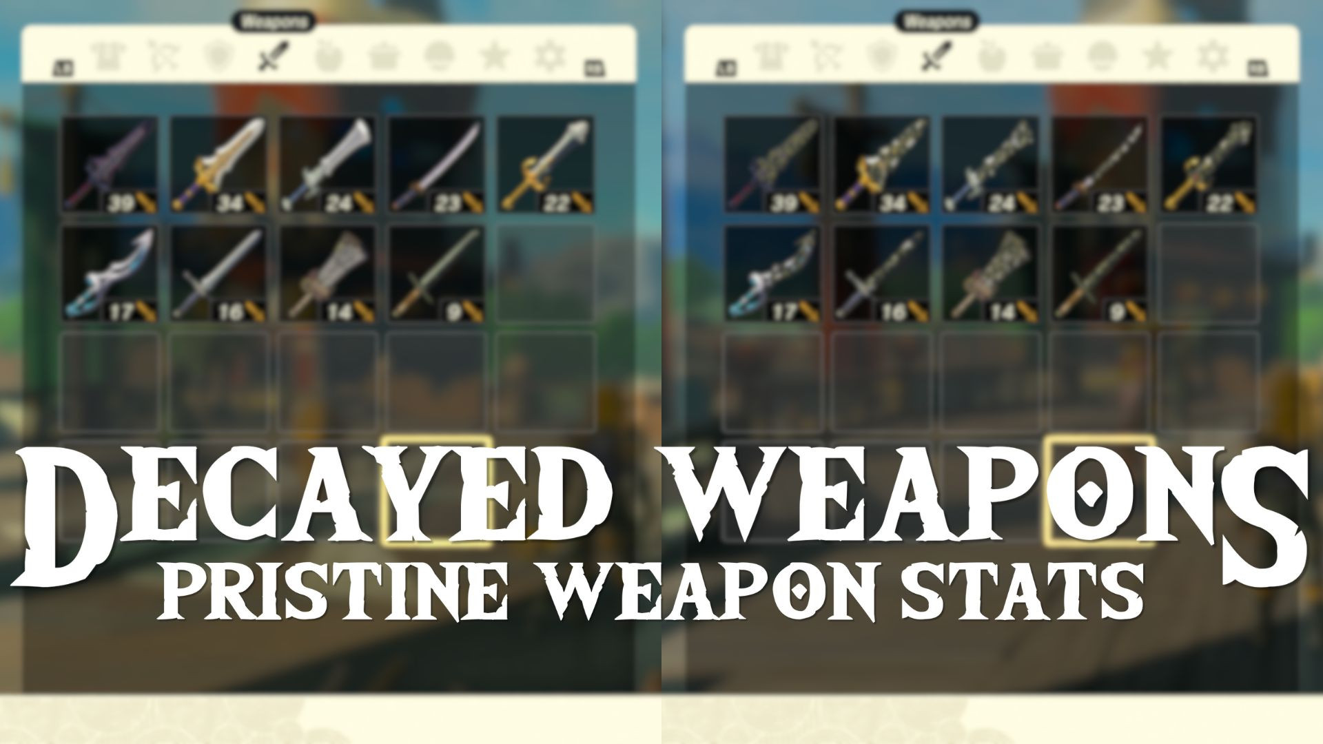 Decayed Weapons have Pristine Weapon Stats Mod for The Legend of Zelda ...