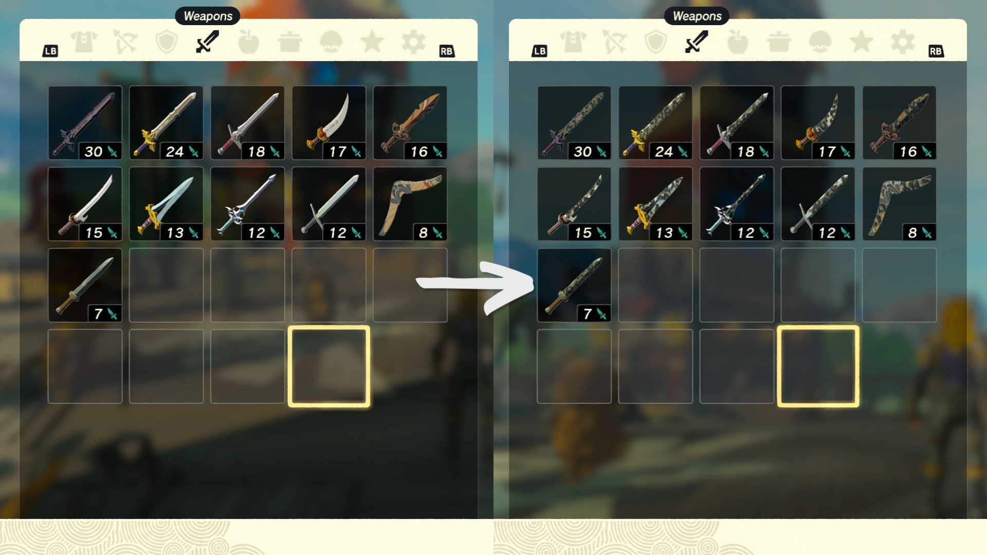 Decayed Weapons have Pristine Weapon Stats Mod for The Legend of Zelda ...