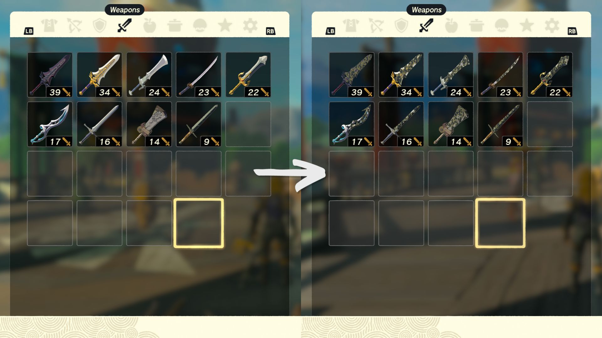 Decayed Weapons have Pristine Weapon Stats Mod for The Legend of Zelda ...