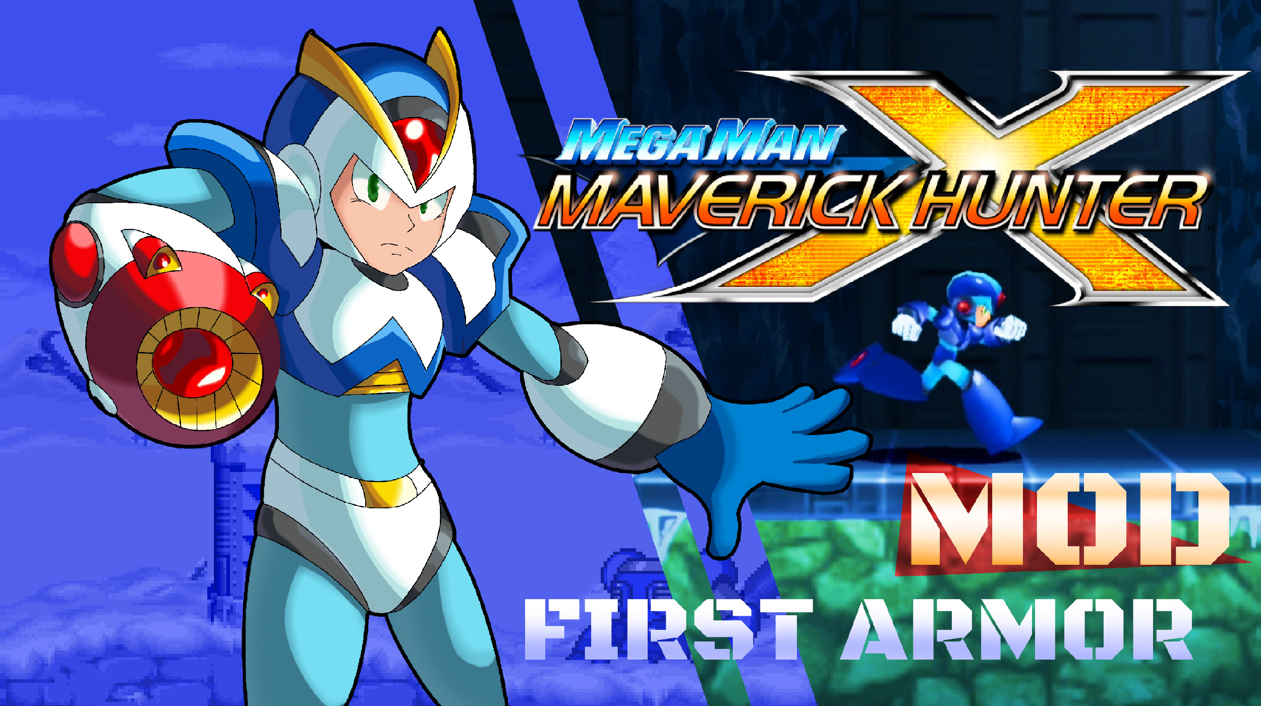 Snes Version First Armor Mod for Mega Man Maverick Hunter X | MMMHX Mods